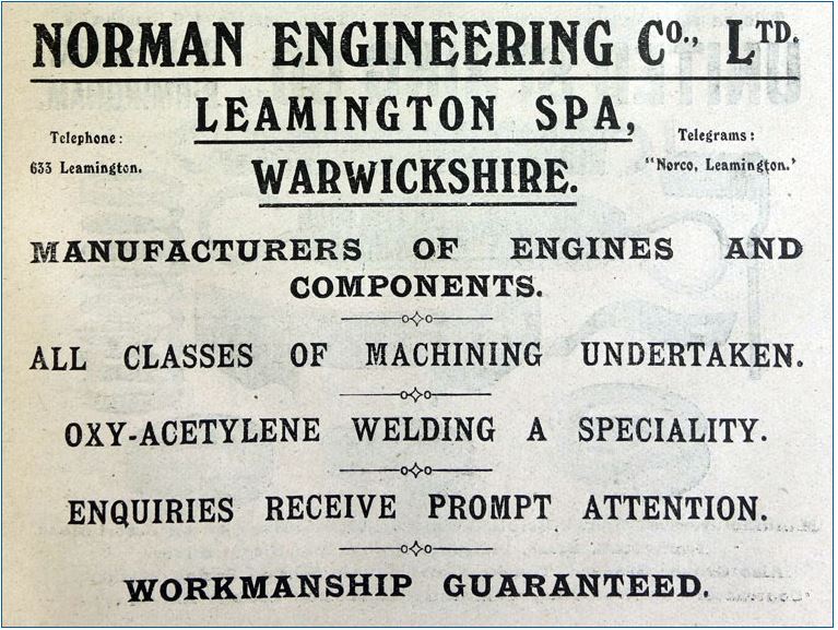 Norman Engineering – Leamington | Motoring History of Leamington Spa ...